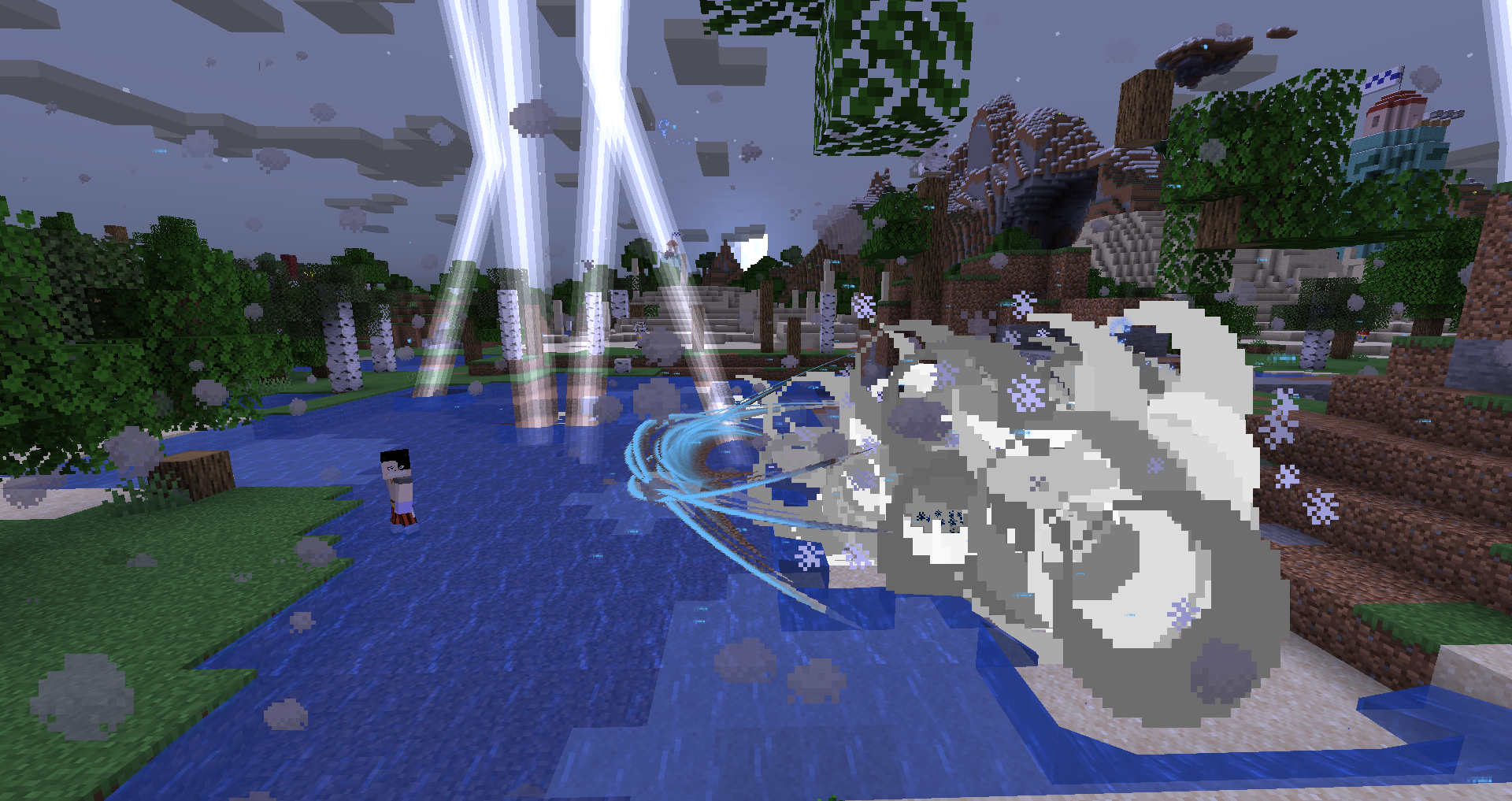 【マイクラ】MinePiece MOD(ワンピースMOD)の入れ方と紹介。マイクラがワンピースの世界に!